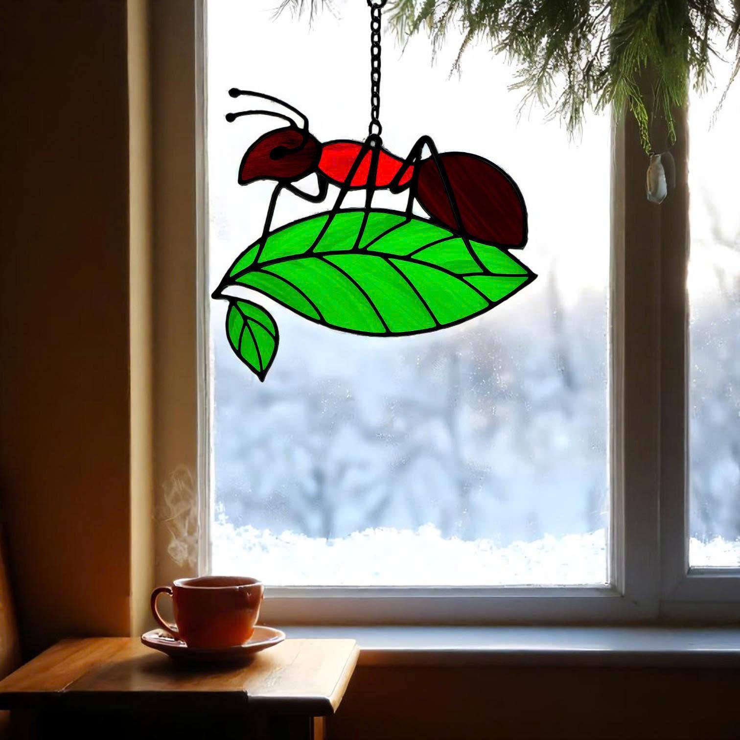 Stained Glass Insect Suncatcher Set: Seasonal Bug Window Decor - Etsy