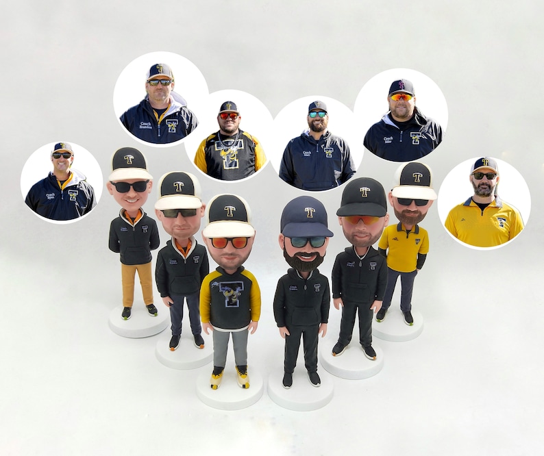 Custom Coaching Staff Bobbleheads, Personalized Sports Coach Team ...