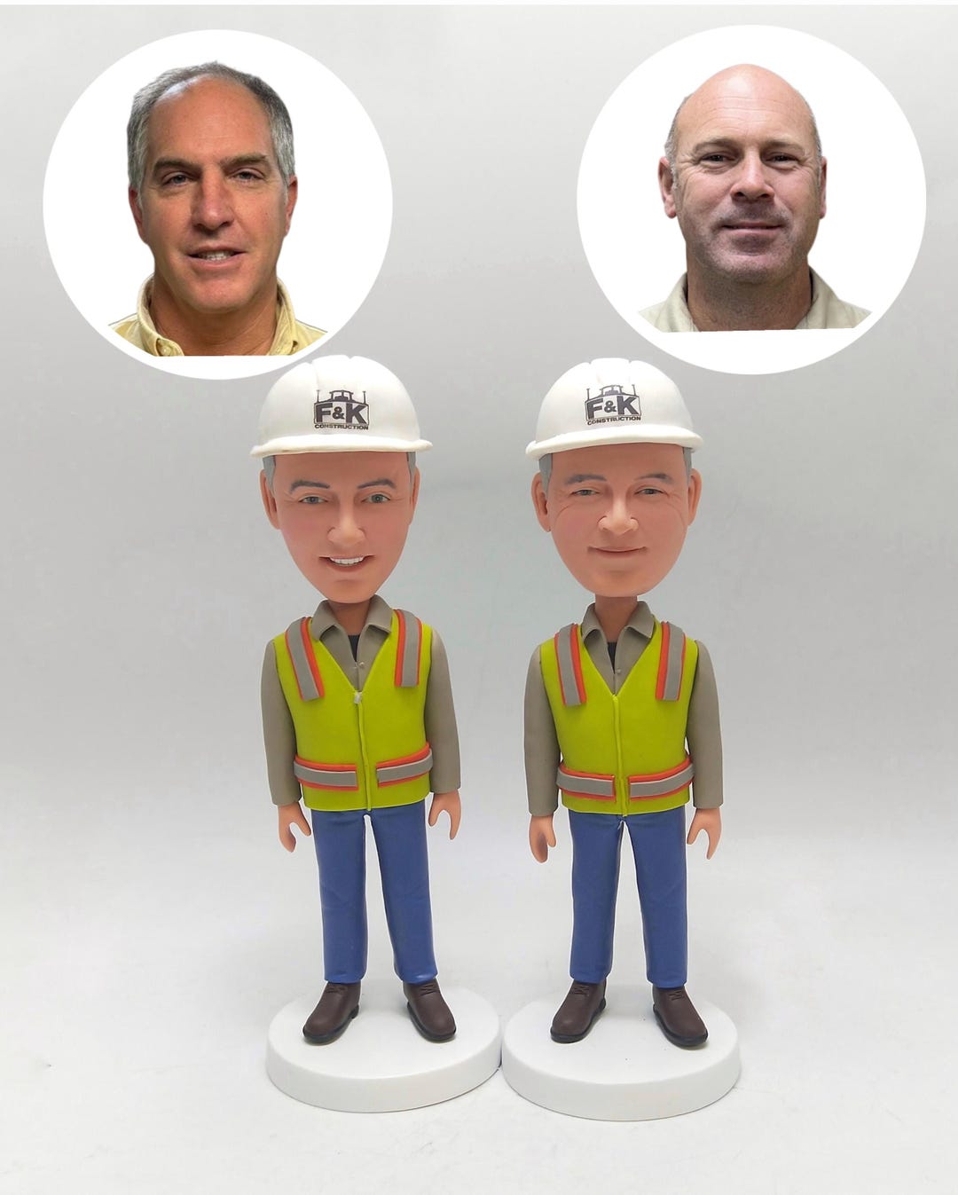 Custom Construction Worker Bobblehead From Photo, Personalized Engineer ...