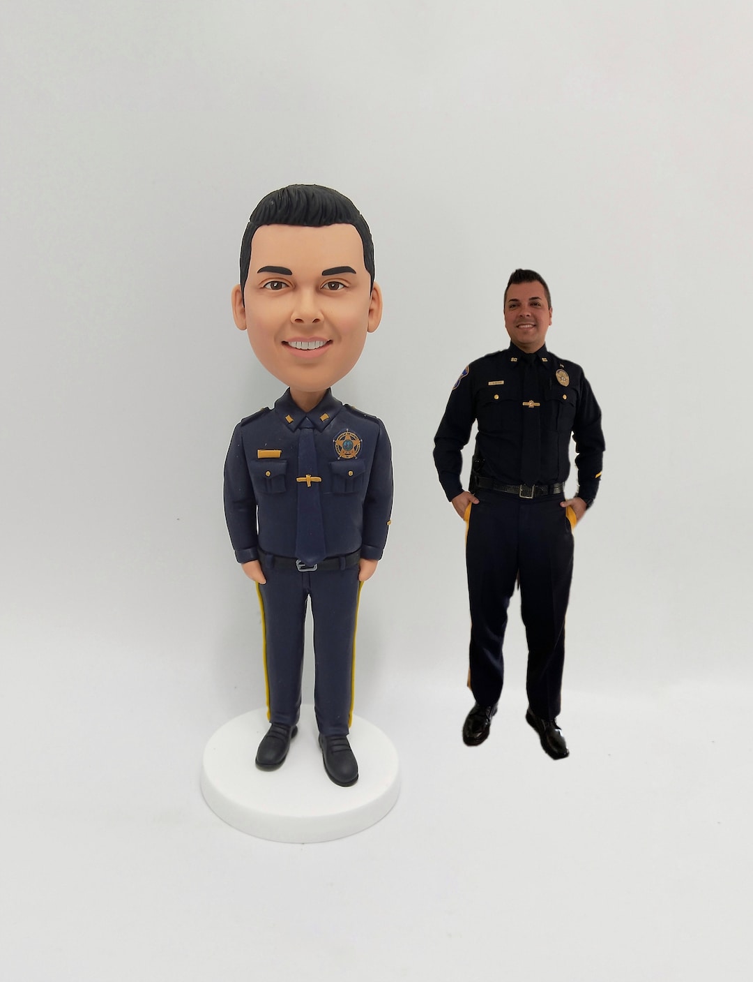 Custom Police Bobblehead Personalized Officer Figurine Handmade ...