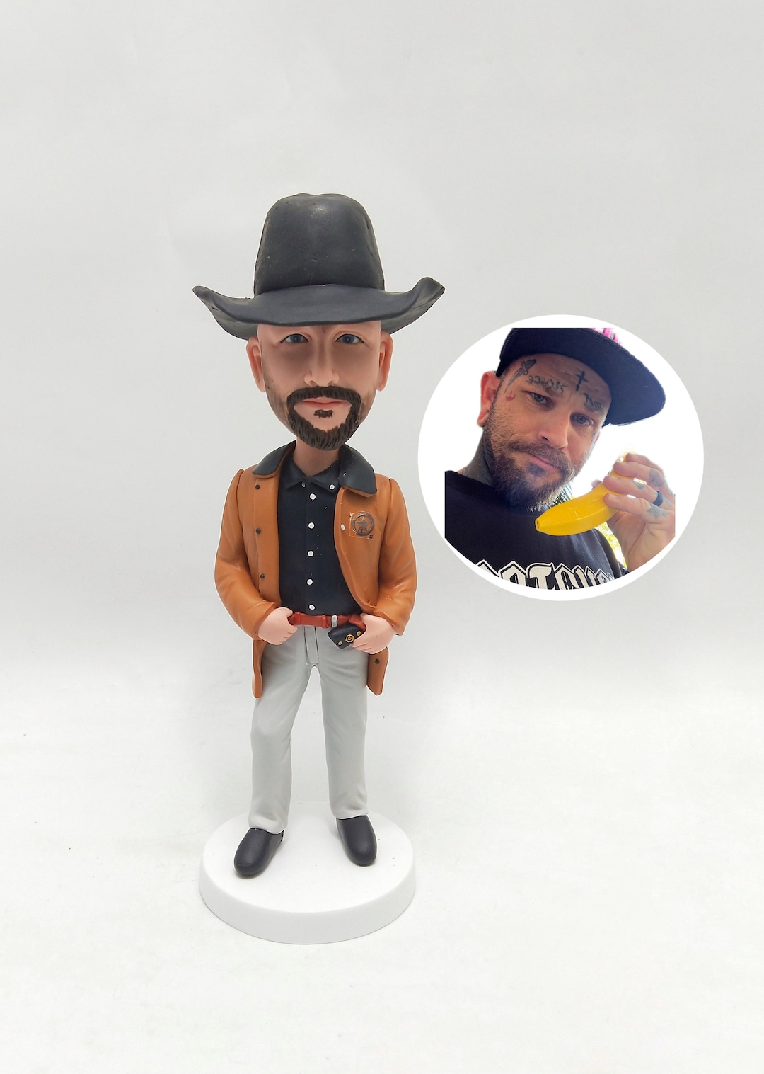 Custom Cowboy Christmas Bobblehead Figurine Holiday Keepsake Handmade ...