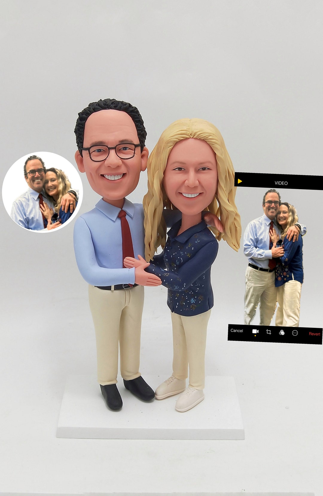Custom Couple Bobblehead Personalized Romantic Figurine Handmade ...