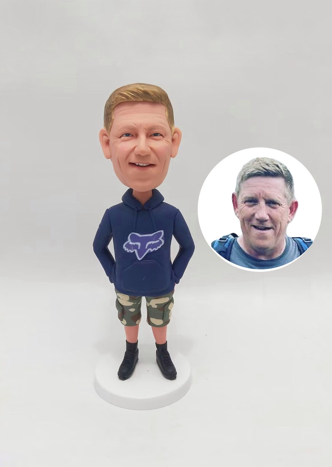 Custom Outdoor Dad Christmas Bobblehead Figurine Personalized Portrait ...