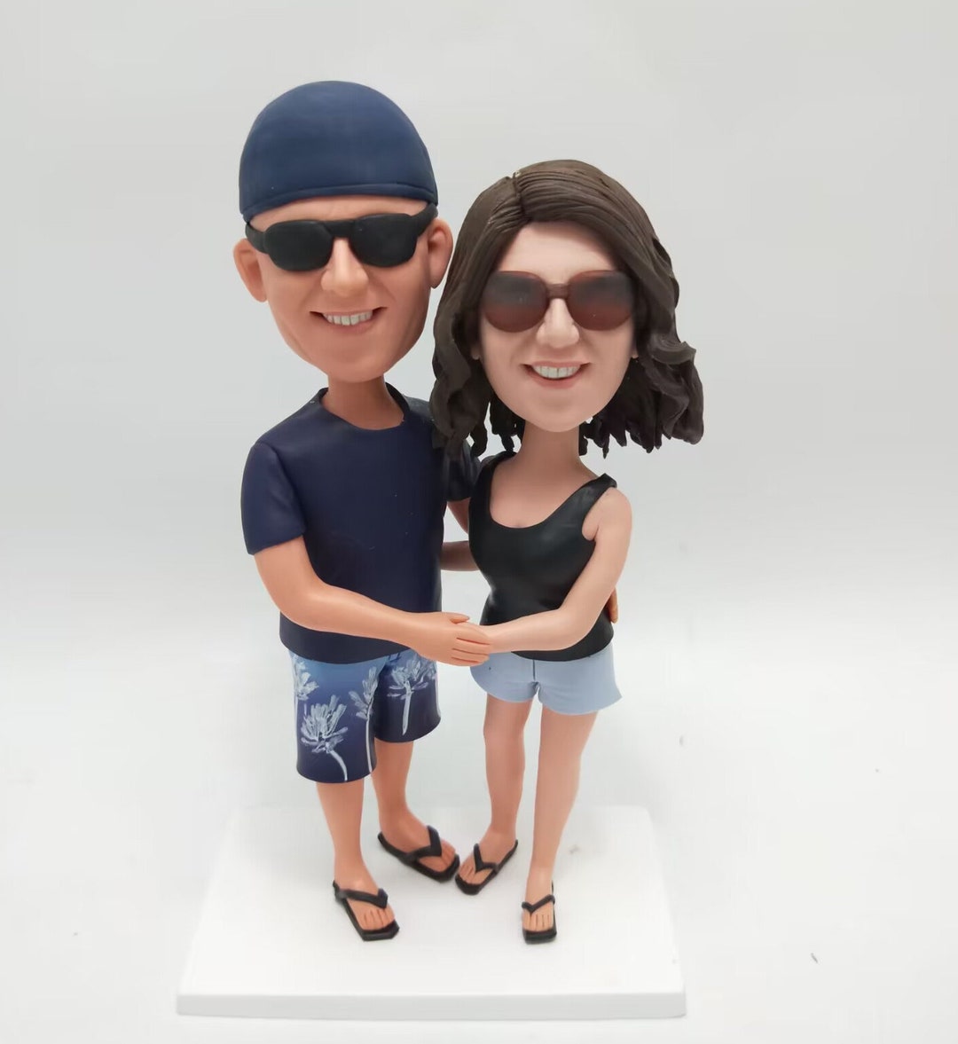 Custom 2 People Bobblehead Beach, Custom Beach Tourism Bobbleheads ...