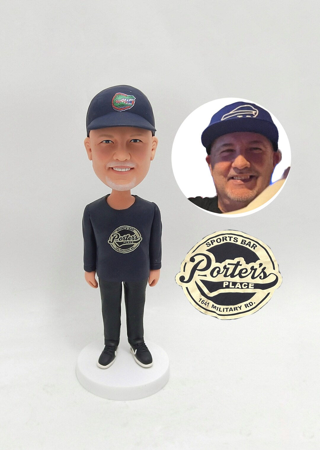 Custom Man Bobbleheads, Personalized Bar Owner Bobblehead Romantic ...