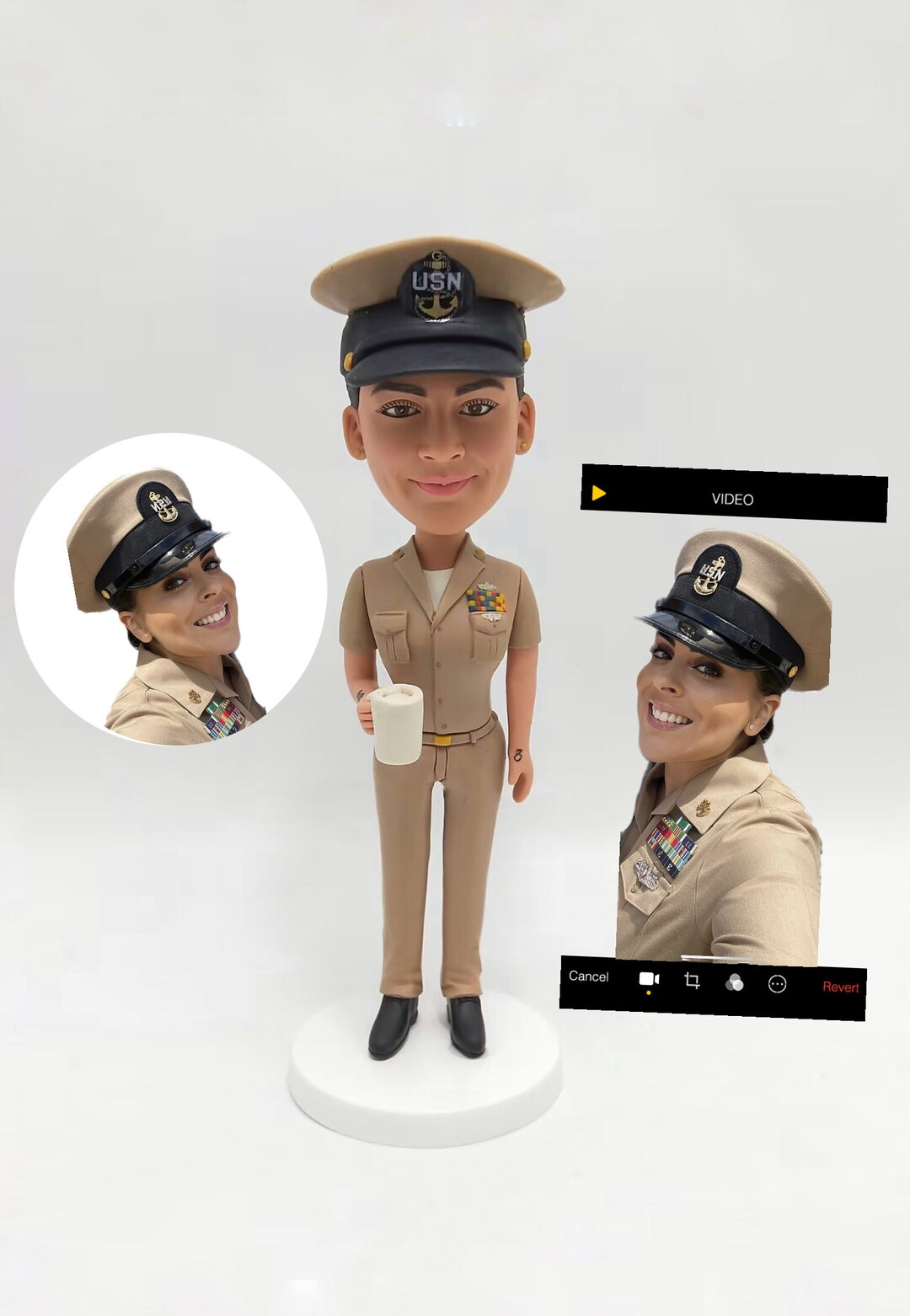 Custom Soldier Bobblehead Personalized Army Figurine Handmade Military ...