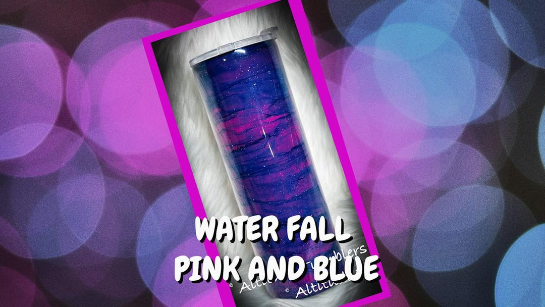 UNIQUE Purple and Blue Waterfall Swirl Tumbler - Etsy