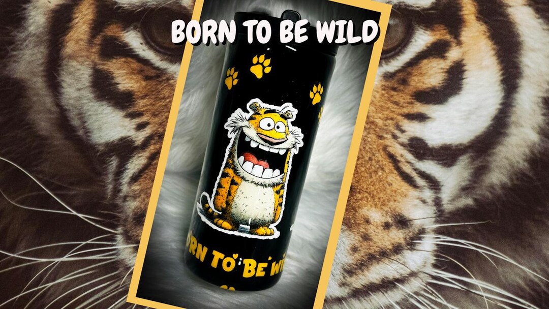 UNIQUE Kiddo Born to Be Wild Animal Sports Tumbler - Etsy