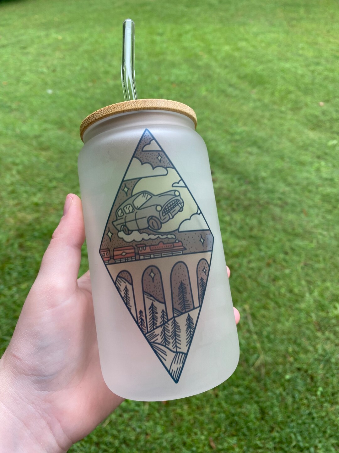 Harry Potter Libbey Glass Iced Coffee Glass Boba Glass Cute Cups Fall ...