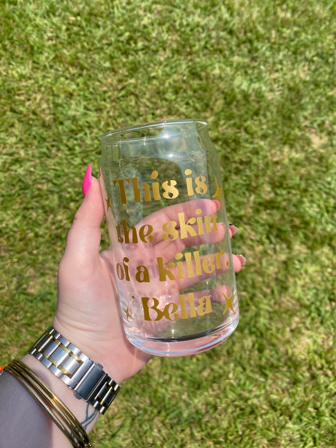 This is the Skin of a Killer, Bella Iced Coffee Cup Boba Cup Glassware ...