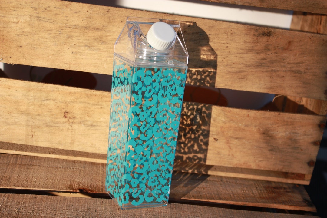 Cheetah Print Milk Carton Clear Milk Carton Trendy Gifts Iced Coffee ...