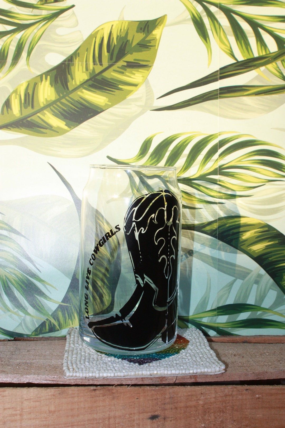 Cowgirls Morgan Wallen Glass Cup Libbey Cup Iced Coffee Cup Boba Cup ...