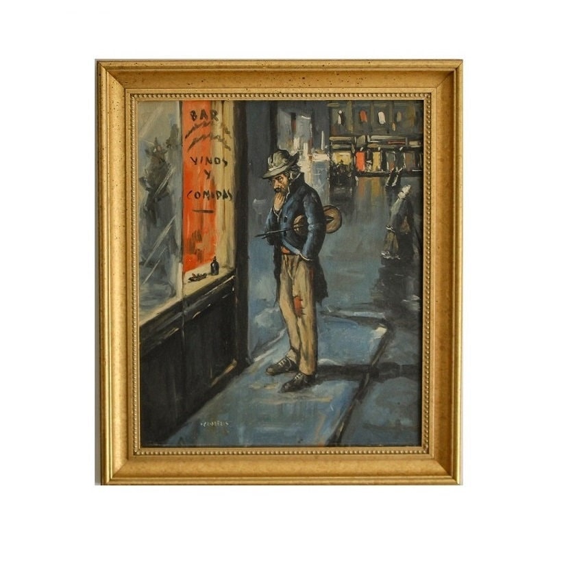 Gay Candelis Original Signed Oil on Canvas Attached to Board Ornate ...