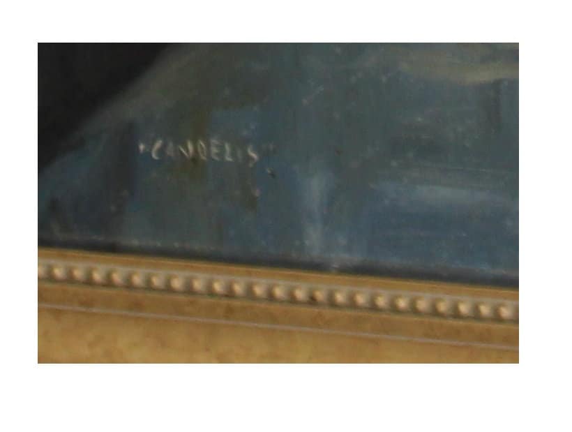 Gay Candelis Original Signed Oil on Canvas Attached to Board Ornate ...