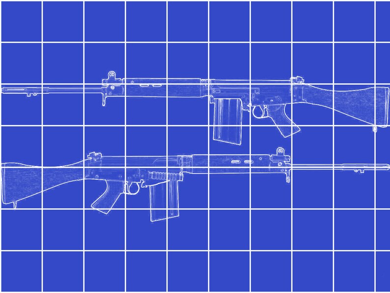 FAL Rifle Blueprint/line Drawing Digital File - Etsy