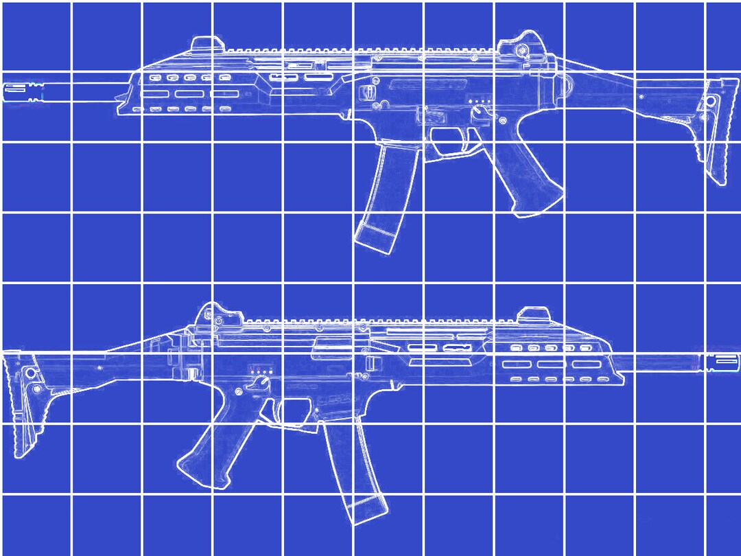 Scorpion Evo Carbine Blueprint/line Drawing Digital File - Etsy Australia