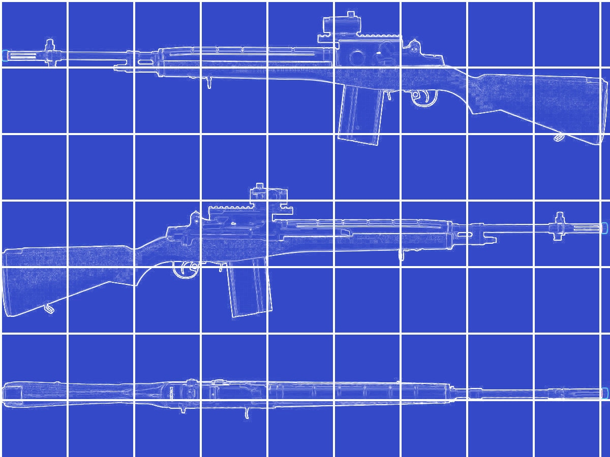 M1A M14 Rifle Blueprint/line Drawing Digital File - Etsy