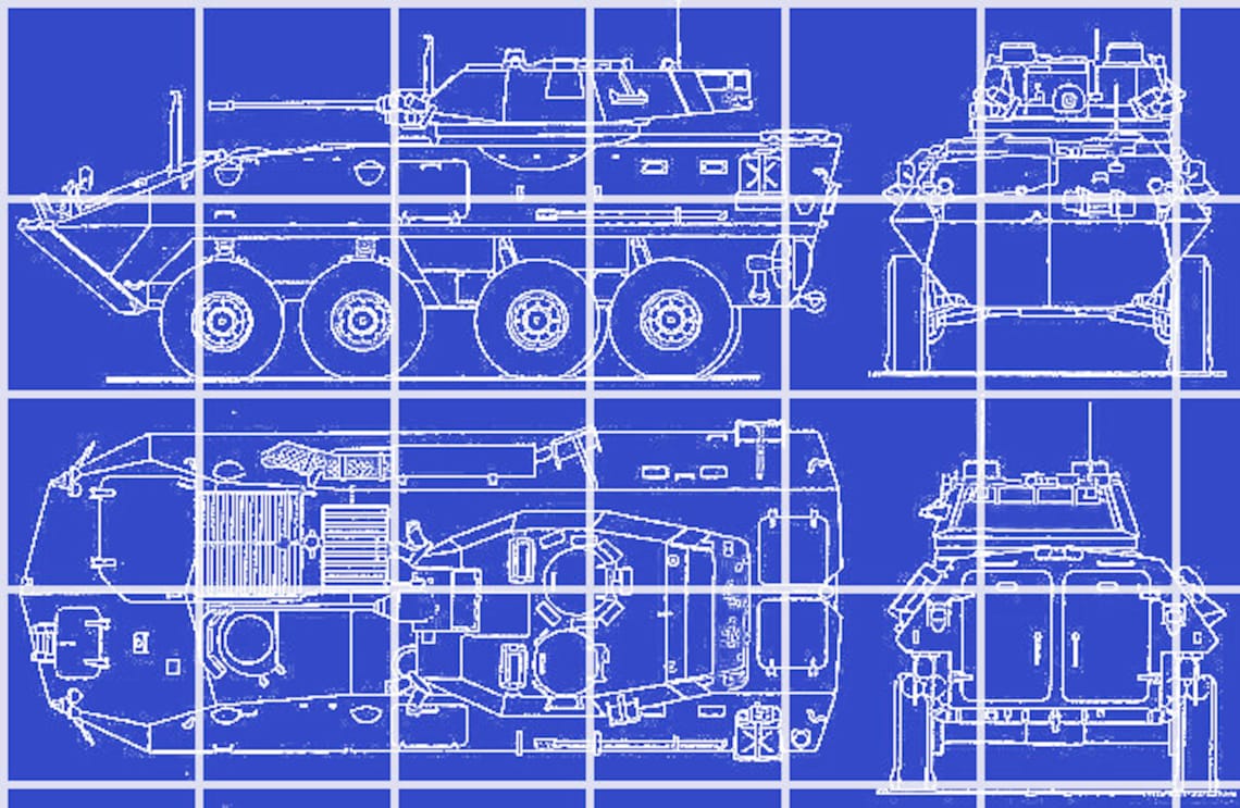 LAV 25 Coyote LAV 6 LAV 3 Blueprint/line Drawing Digital File - Etsy