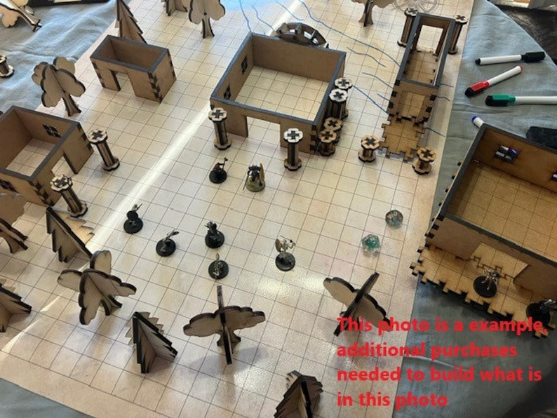 Walls Modular 25mm 28mm Scale for Models and Table Top Gaming ...