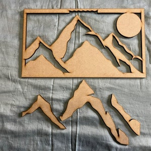 Buffalo Bison Wood Multilayer Layered Art Wall Hanger Art Nature Scene ...