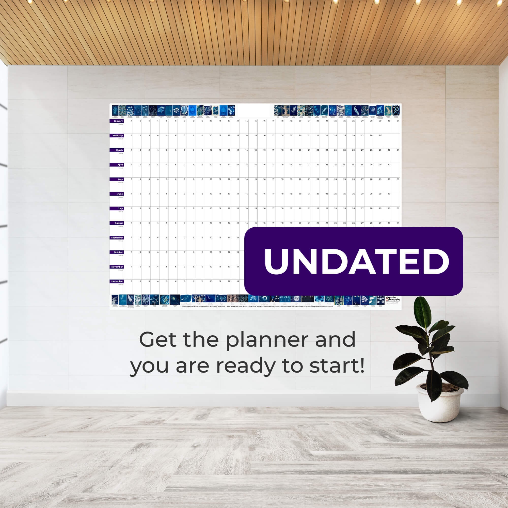 Yearly Wall Planner UNDATED. Beautifully Illustrated With - Etsy