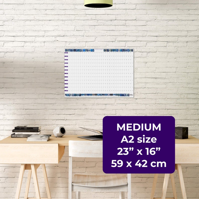 Academic Year UNDATED Wall Planner Starting September. Beautifully ...