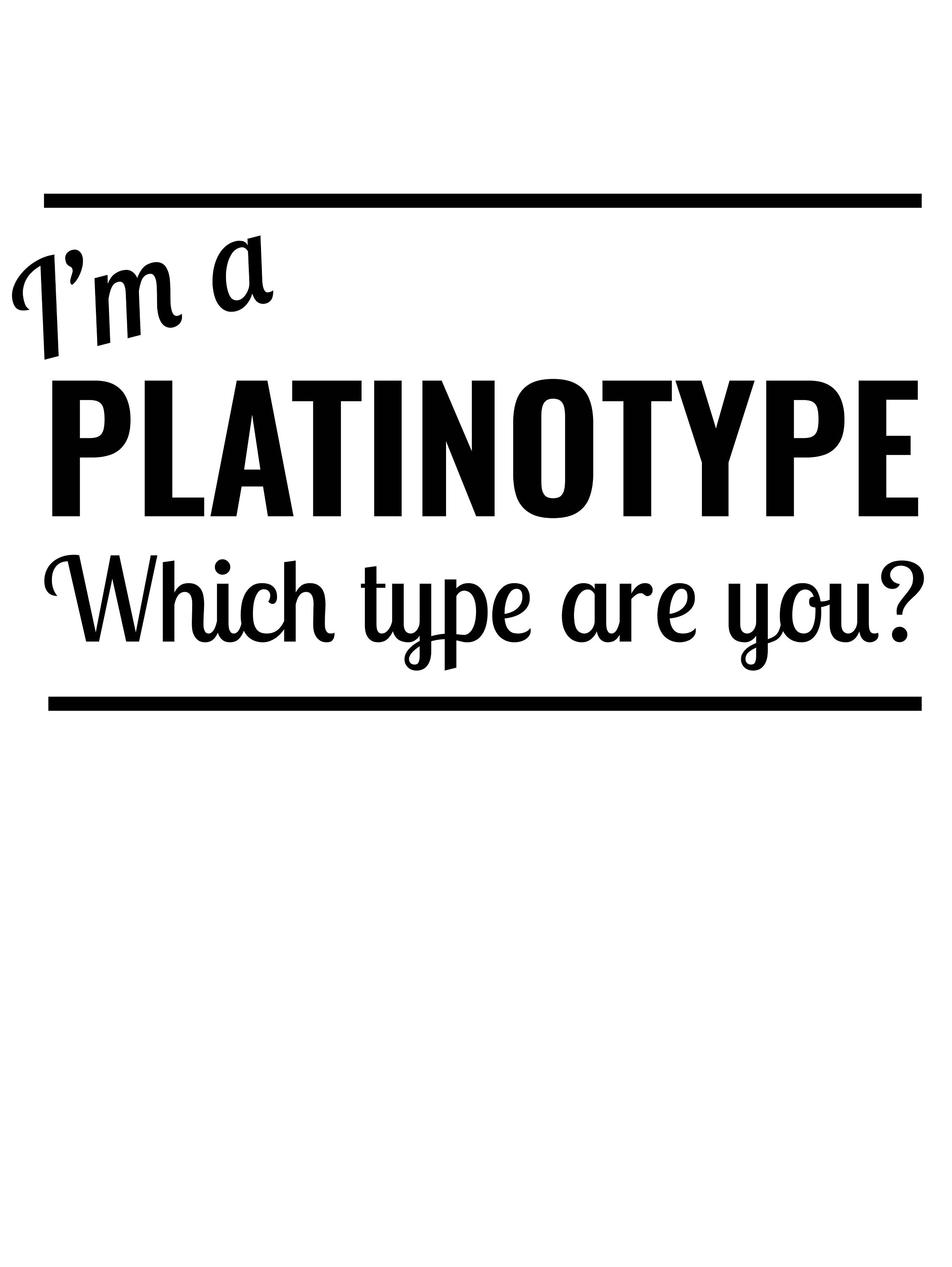 I'm a Platinotype... Which Type Are You? Organic Cotton Apron for the ...