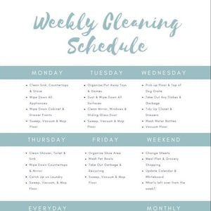 Ultimate Weekly + Deep Cleaning Schedule & Home Maintenance - Etsy