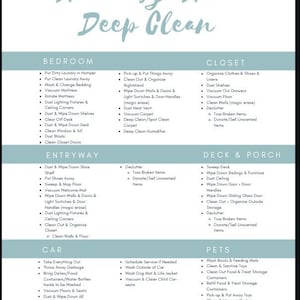 Ultimate Weekly + Deep Cleaning Schedule & Home Maintenance - Etsy