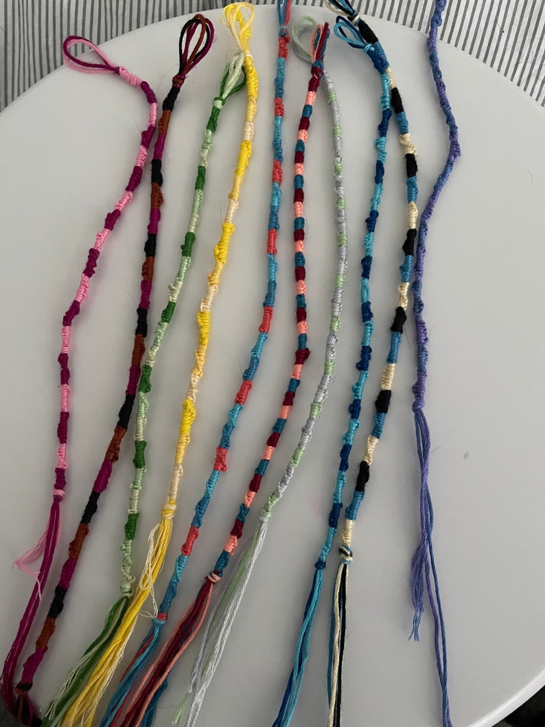 Assorted Friendship Bracelet Pack - Knotted Style - Etsy