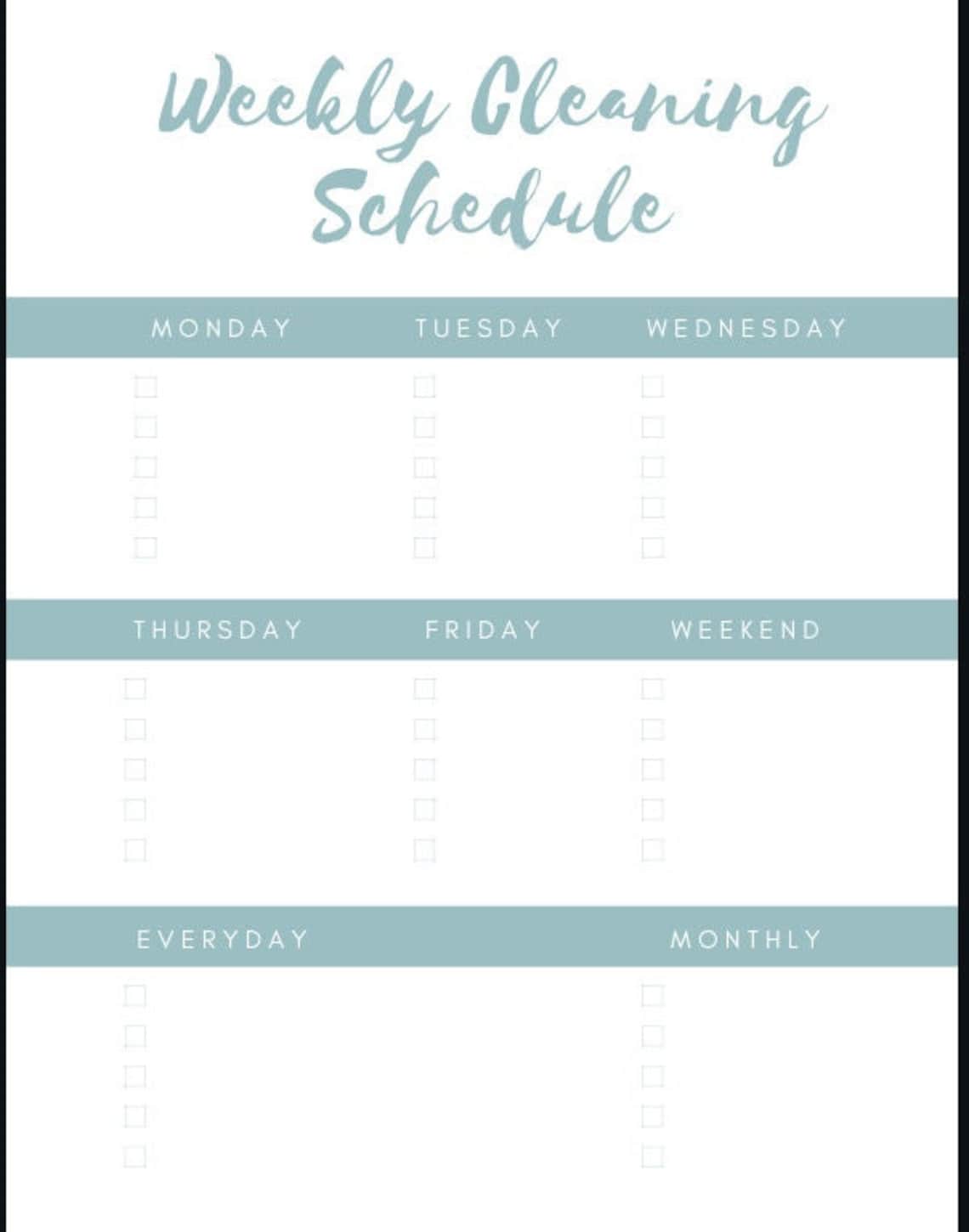 Ultimate Weekly + Deep Cleaning Schedule & Home Maintenance - Etsy