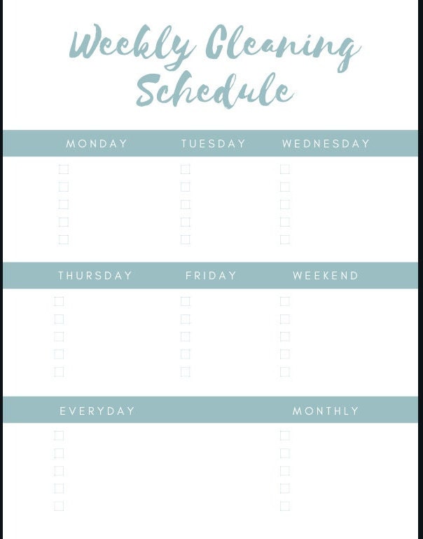 Ultimate Weekly + Deep Cleaning Schedule & Home Maintenance - Etsy