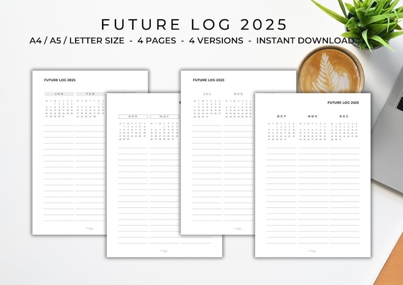 Future Log 2025 Printable A5/a4/letter, Planner Insert A5 Printable ...