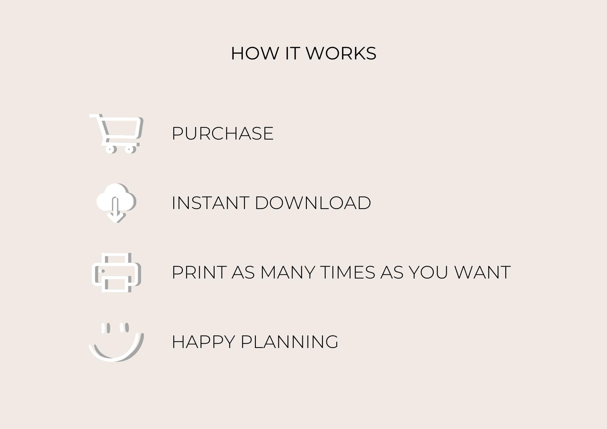 Daily Planner A5 Printable, Daily Planner Undated Planner Inserts A5 A5 ...