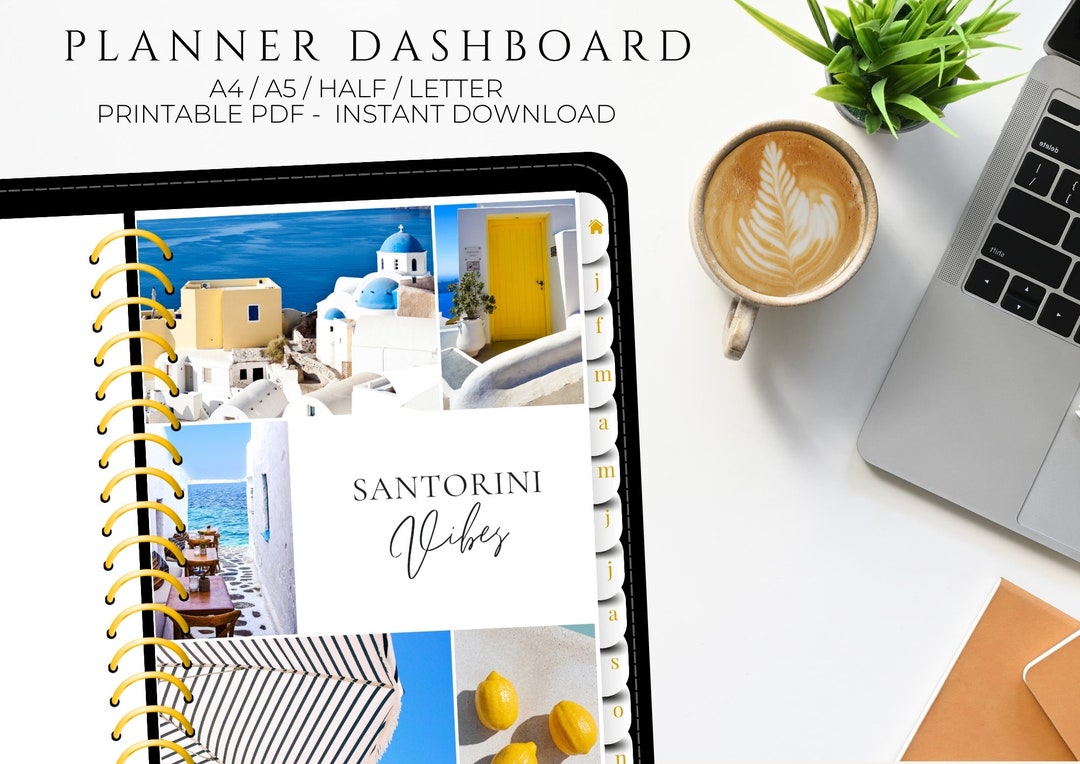 Dashboard Printable A4 A5 Letter Half, Planner Dashboard A5, Instant ...