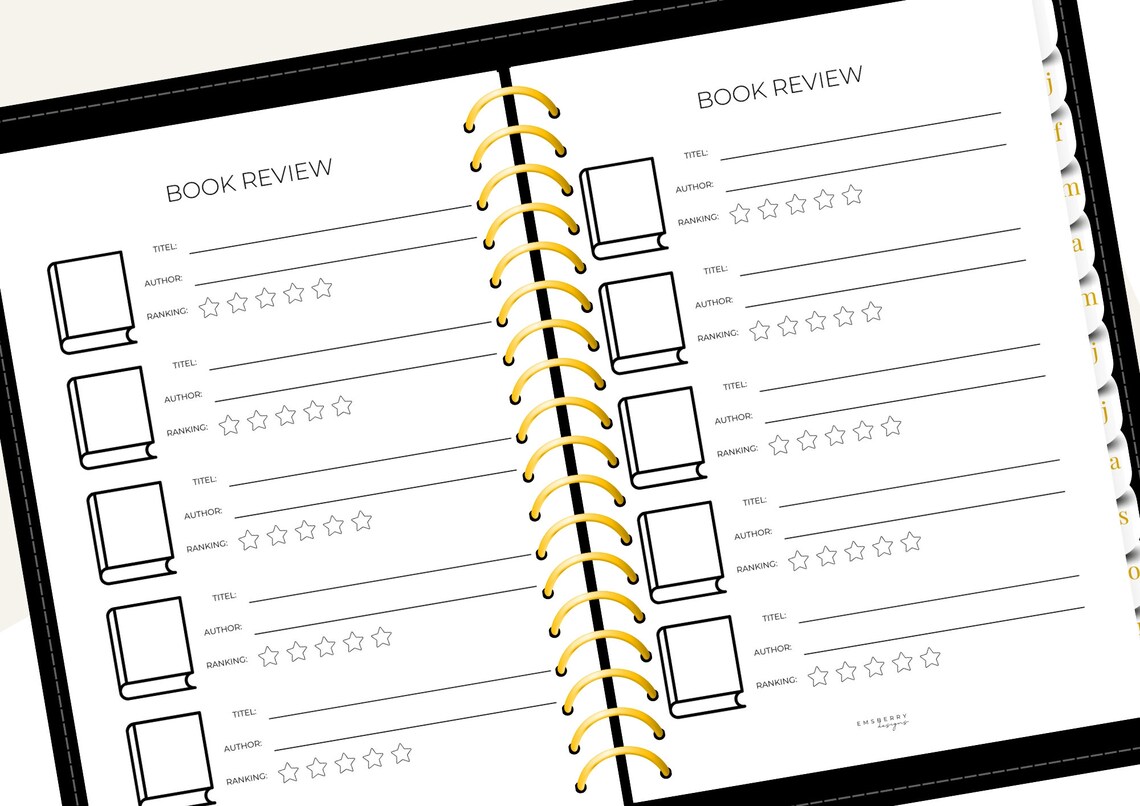 Book Review Tracker Printable, Book Tracker Printable, Books to Read ...