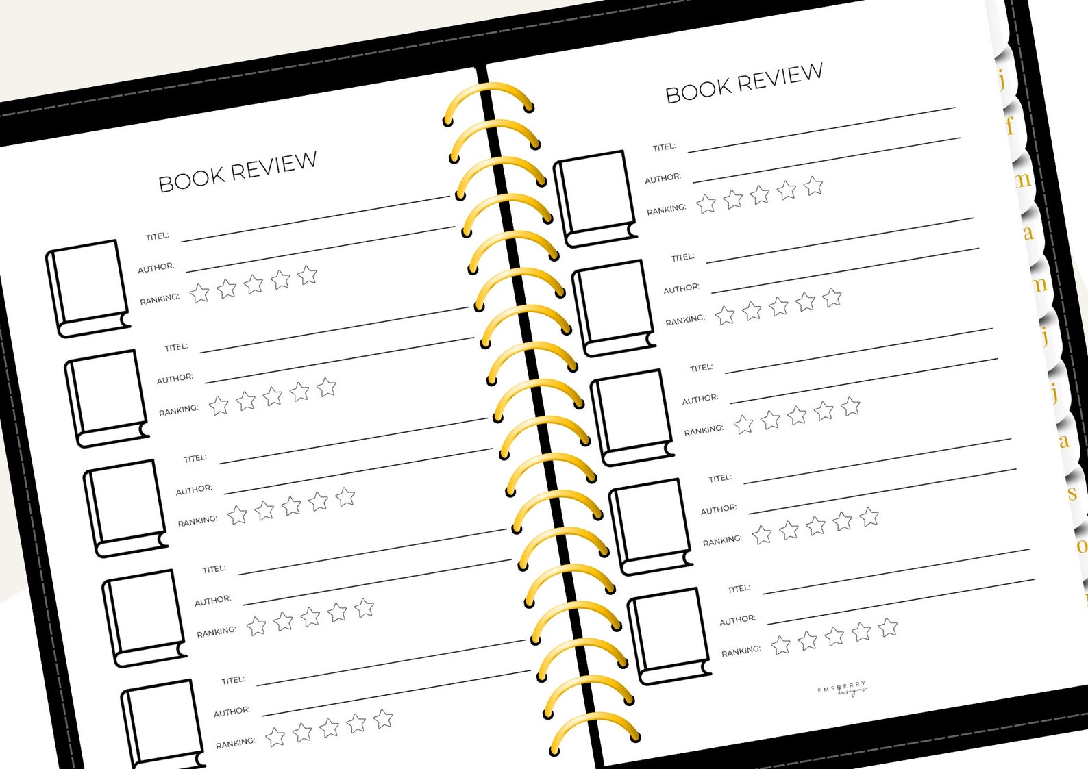 Book Review Tracker Printable, Book Tracker Printable, Books to Read ...
