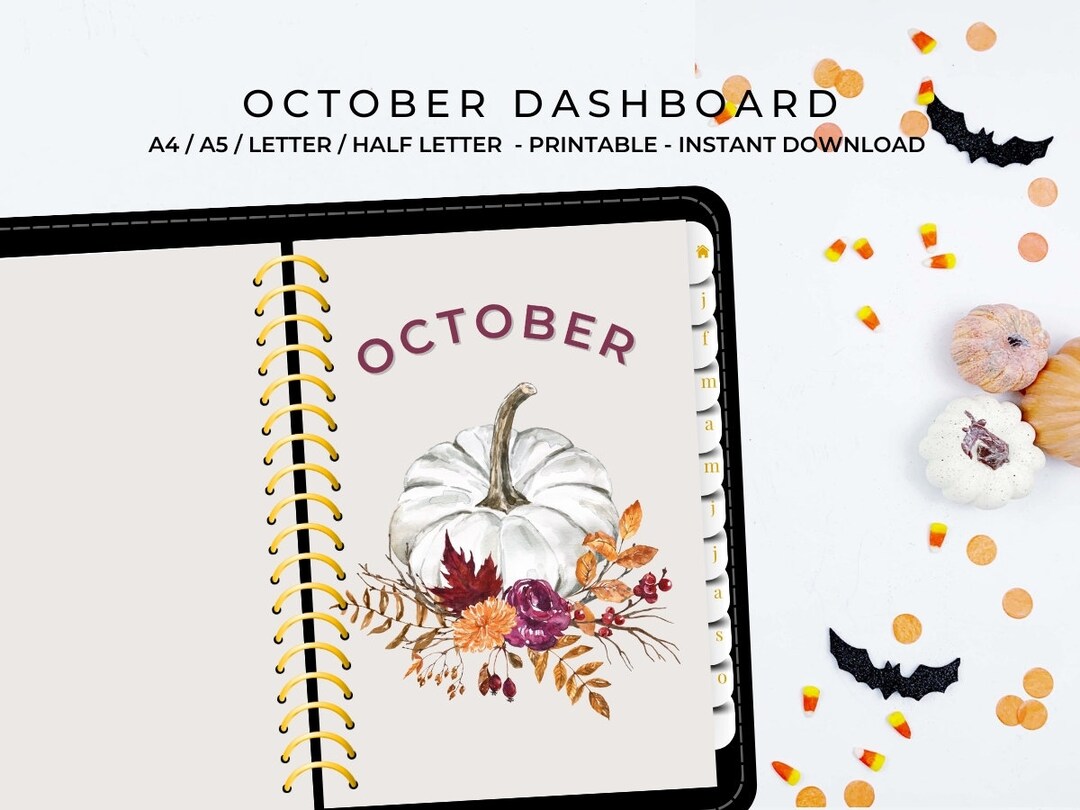 Pumpkin Dashboard Printable, Halloween Dashboard, Instant Download ...