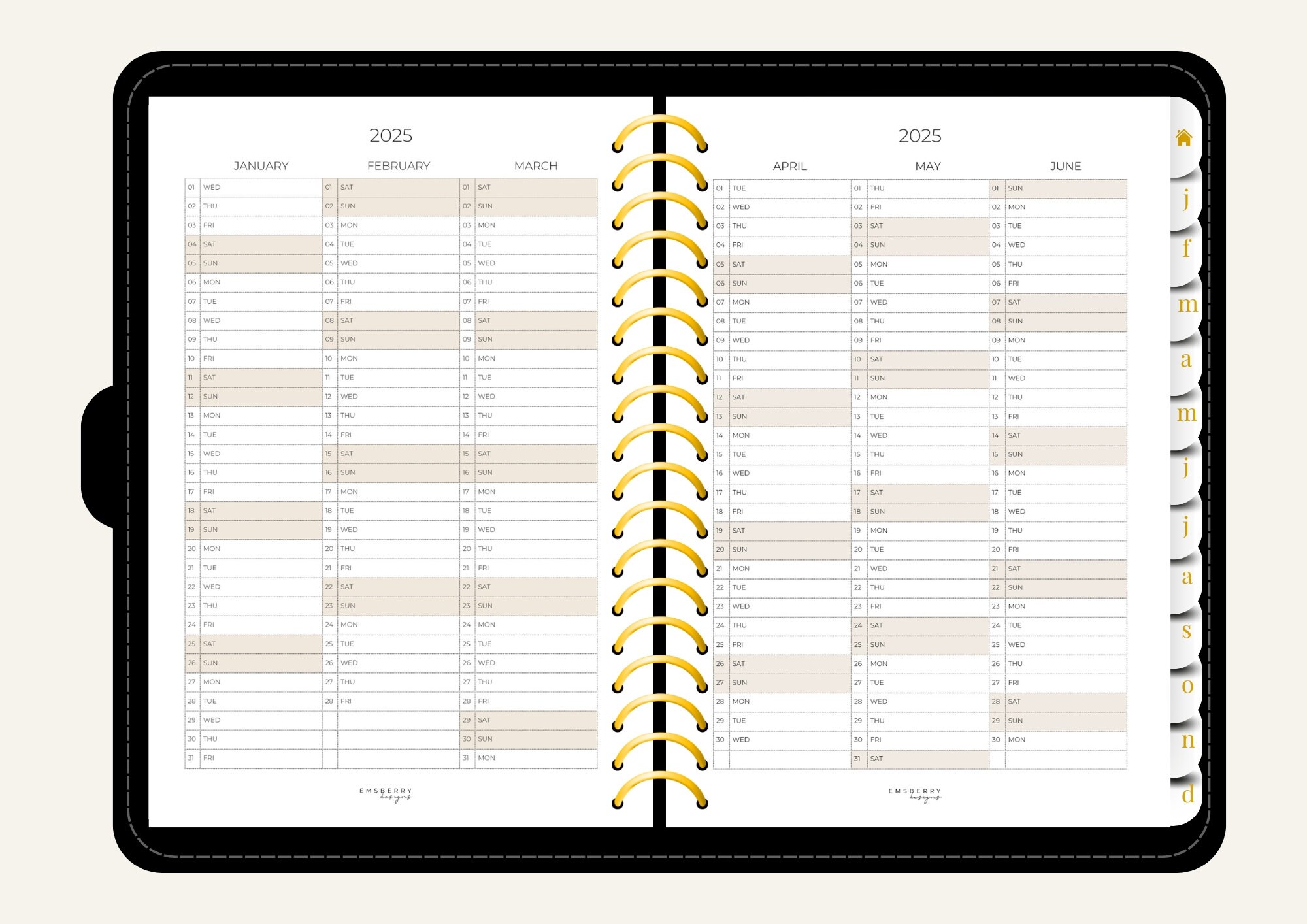 Year at A Glance Letter, Planner Inserts Printable, Letter Yearly ...