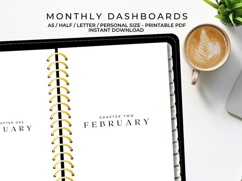 Monthly Dashboard Printable, Monthly Dashboard, Monthly Dividers Pdf ...