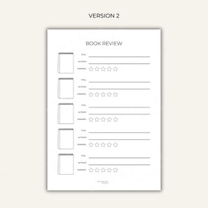 Book Review Tracker Printable, Book Tracker Printable, Books to Read ...