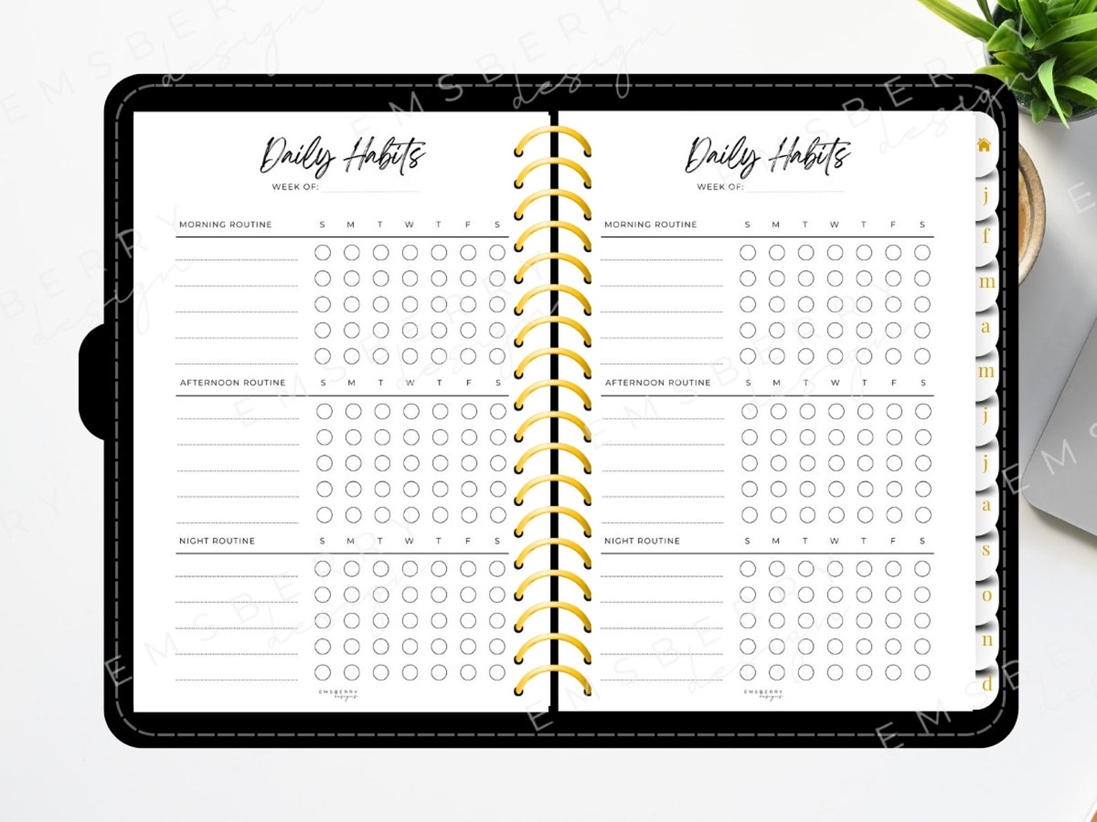 Habit Tracker Jan-dec A5 A4 / Track Your Habits / Record Habits / Habit ...