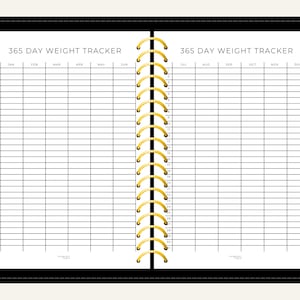 365 Day Weight Tracker Printable, Daily Weight Journal, Weight Loss ...