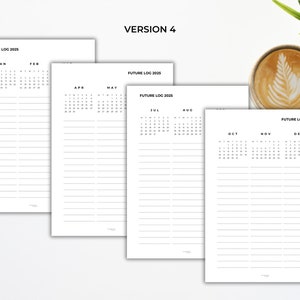 Future Log 2025, A5 Planner Inserts Printable, Yearly Overview 2025 ...