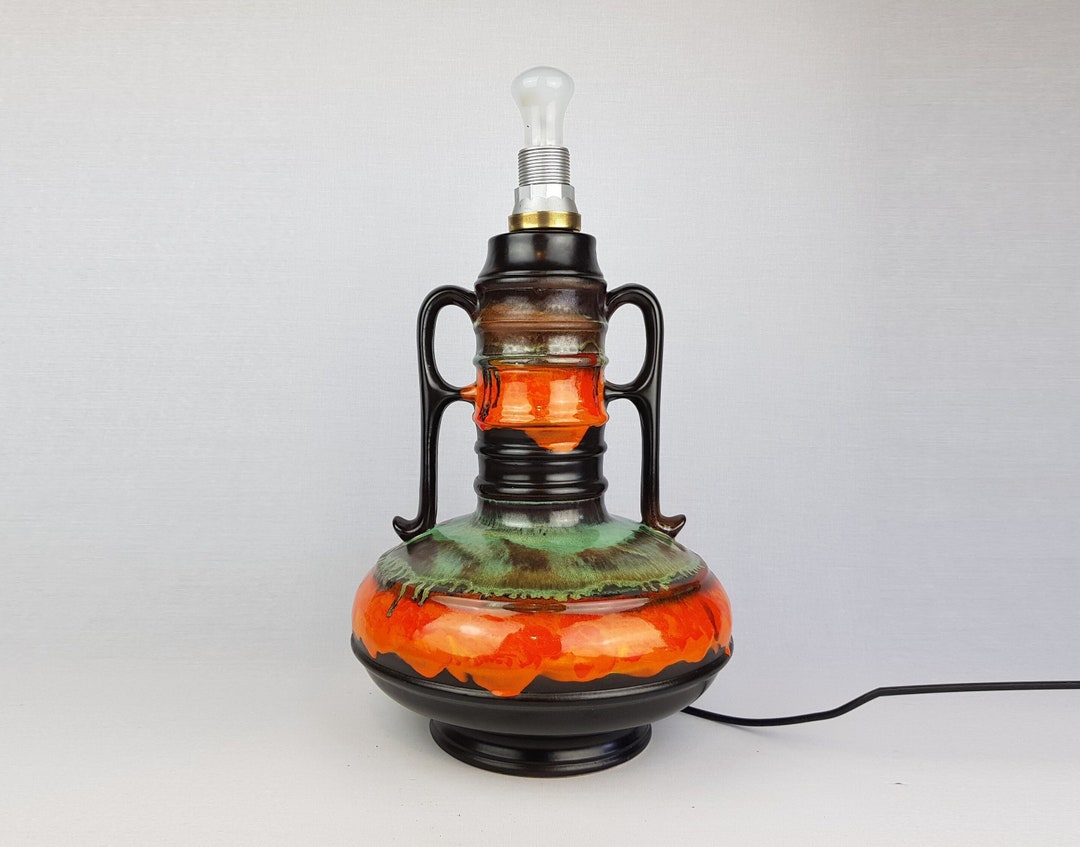 Vintage WALTER GERHARDS Table or Floor Lamp West German Pottery 1970s ...