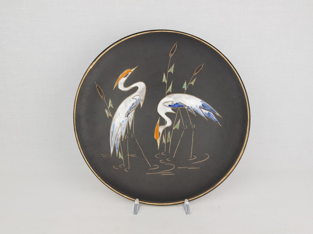 Vintage RUSCHA KERAMIK Wall Plate With Heron Decor 717 West German ...