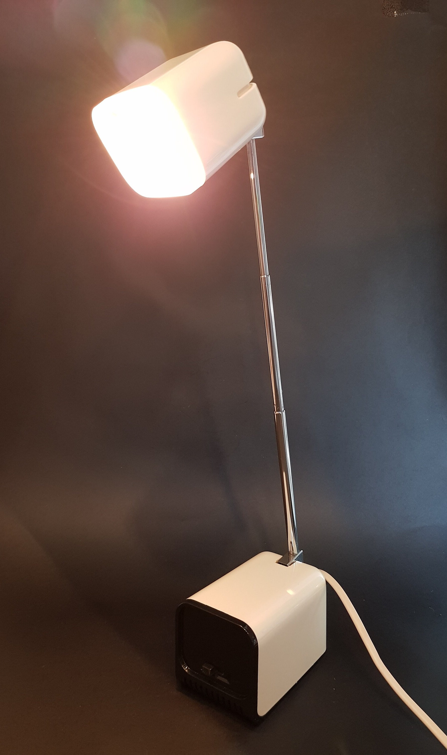 Vintage BAHAG AG White Telescopic Desk Office Lamp 8802 Germany 1960s ...
