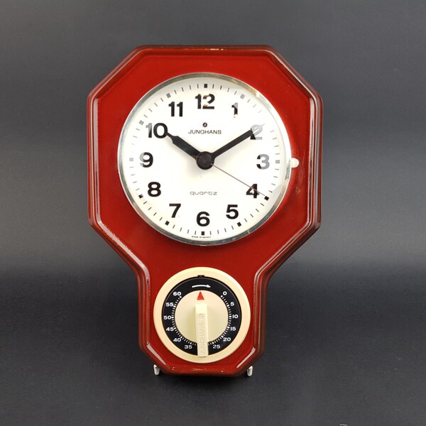 Red Kitchen Clock - Etsy