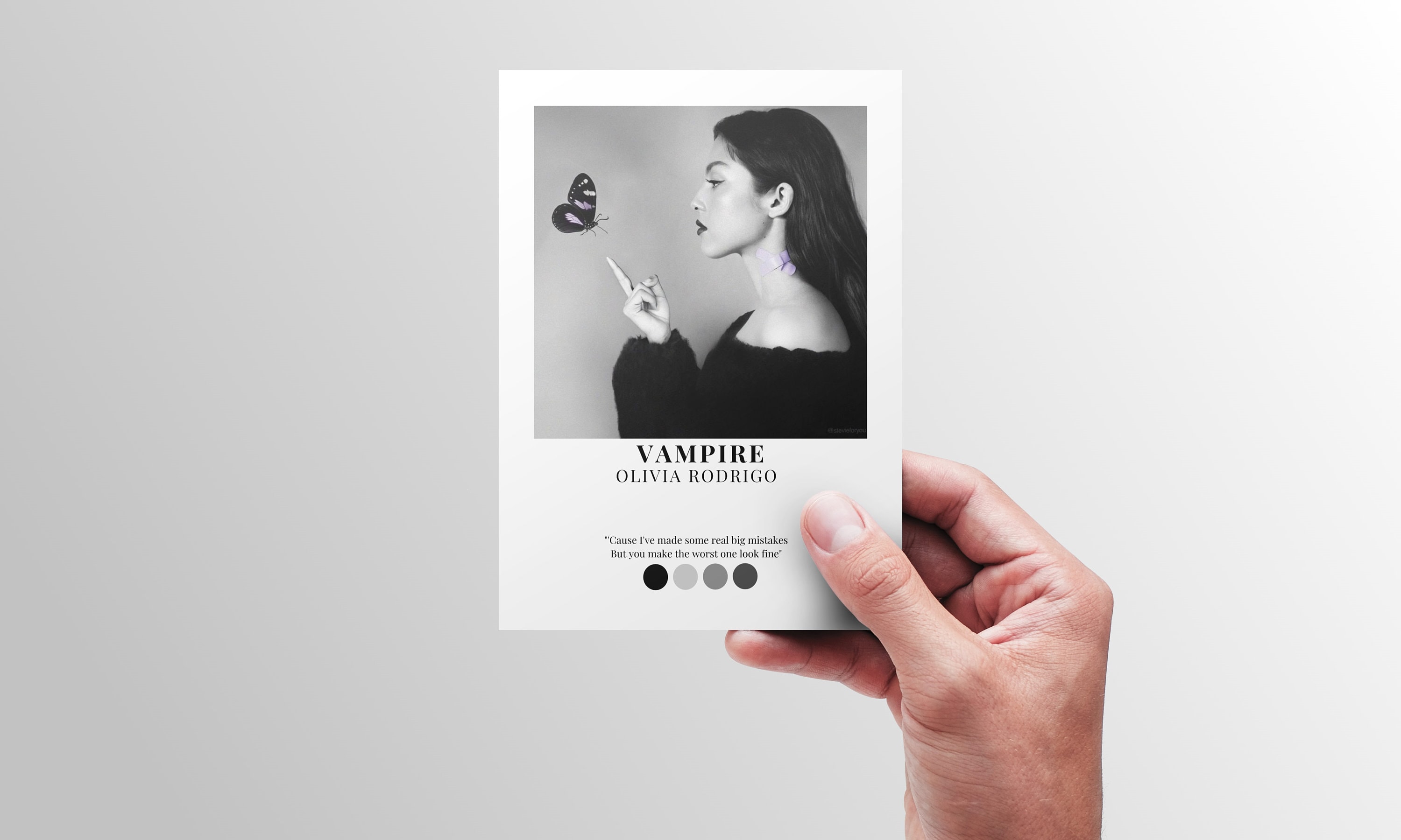 Olivia Rodrigo Vampire Poster, GUTS Album Cover Poster sold by ...