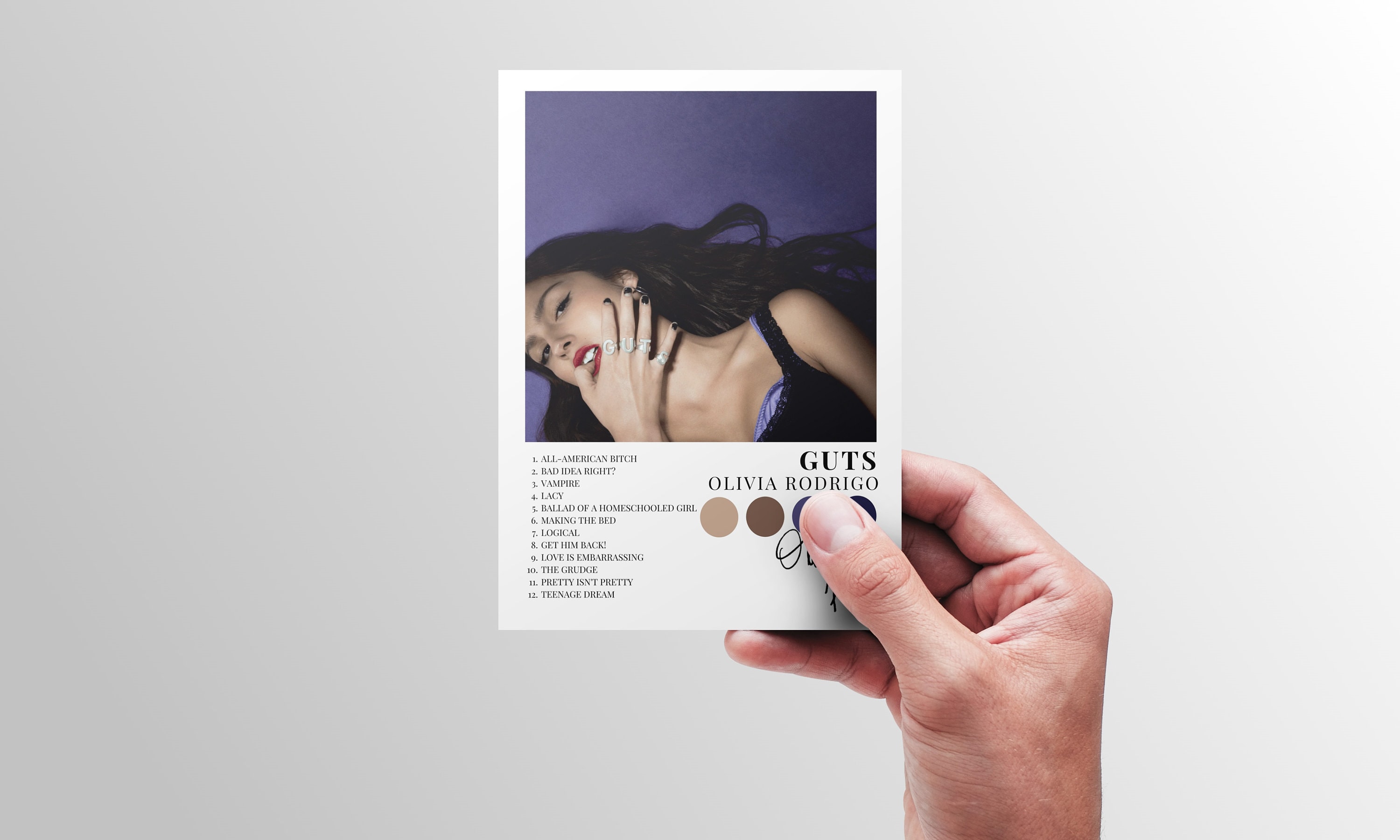 Olivia Rodrigo | GUTS |Album Cover poster sold by Libbie Modernist ...